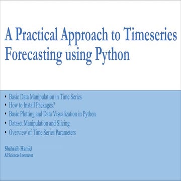 Module 3 - Basics of Data Manipulation in Time Series | PDF