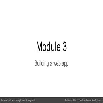 building a web app | PPT