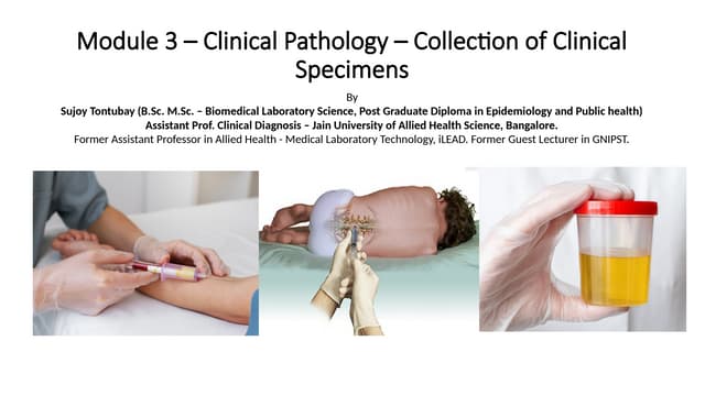 sample collection in clinical biochemistry | PPTX