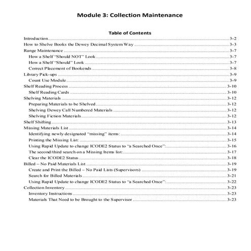 Module 3 collection maintenance | DOCX