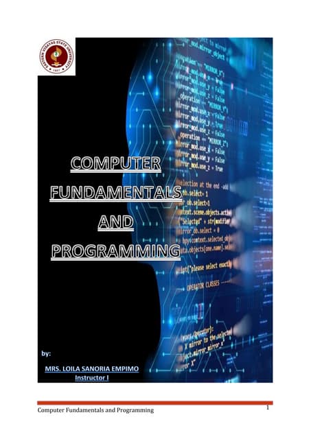 Module 3 Comp 312 Computer Fundamentals And Programming Pdf 3296