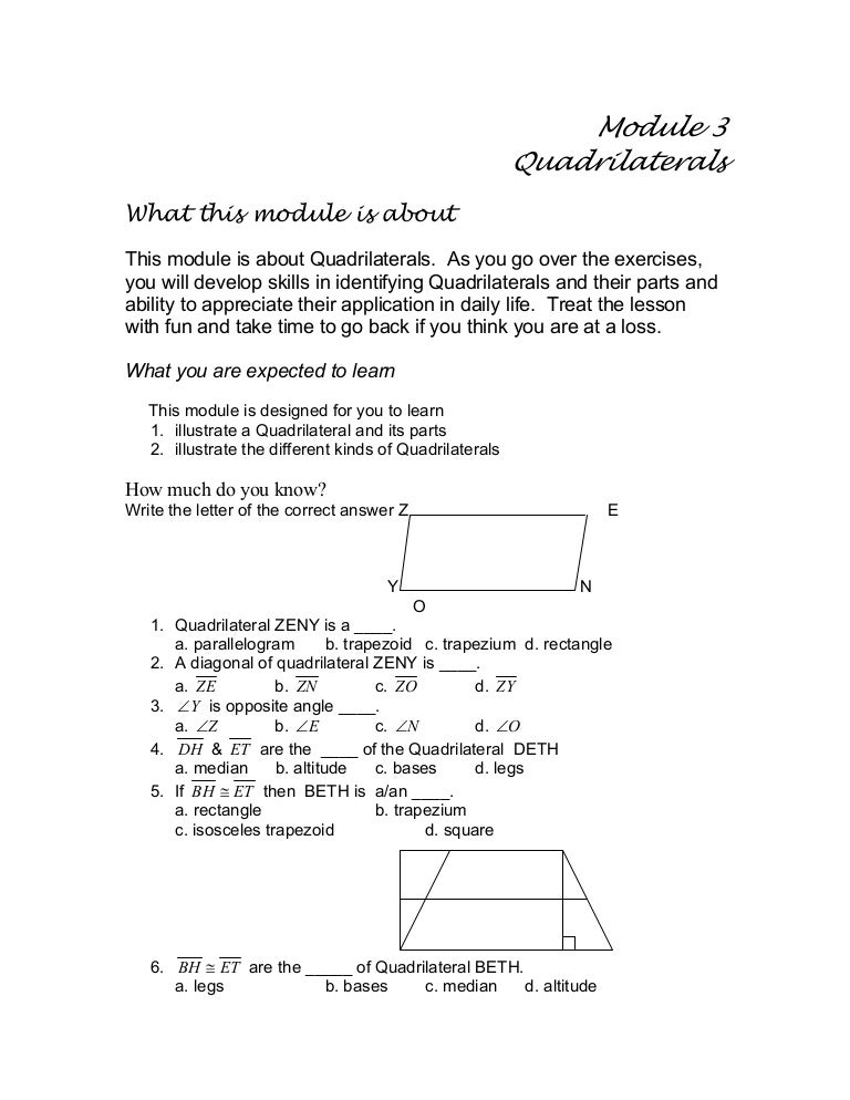 Module 3 geometry of shape and size