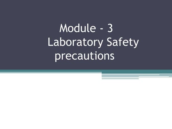 Lab safety and spectraction in the laboratory | PPT
