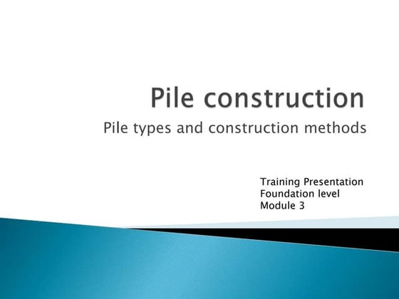 Shore pile construction | PPT