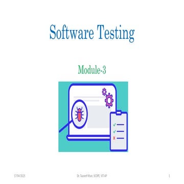 Module 3-software testing.pptxwjduejsuehsueusueudsjejejejeuwuwuwu | PPT