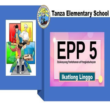 EPP 5 - Information and Communications Technology Week 1 Lesson | PPTX