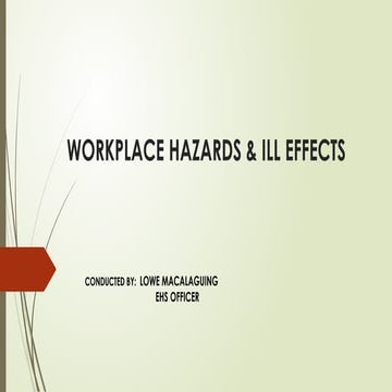 Module 3 - Workplace Hazards & ill Effects.pptx