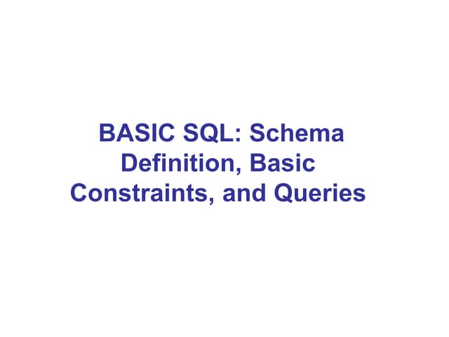 Modules 1basic Sqlppt For Engineering Dbms Ppt 3755