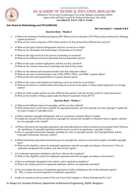 21RMI56-Research Methodology Mod 1 and 2 | PDF
