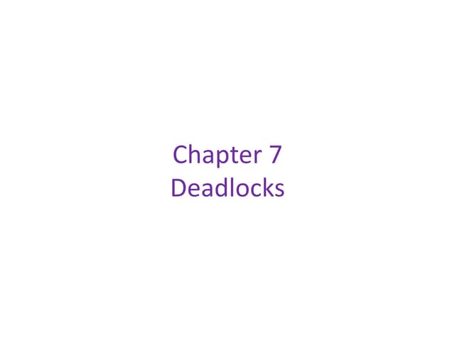 7 Deadlocks | PDF
