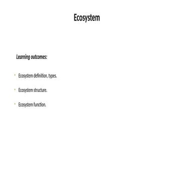 module3Ecosystems.pptx ecology and environment | PPTX | Geography | Science