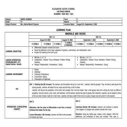 Mineral lesson plan | PDF