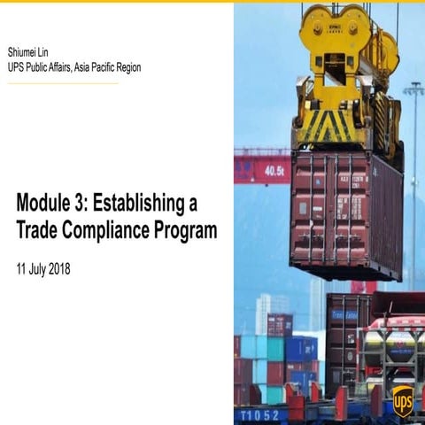Module 3 establishing a trade compliance program | PDF