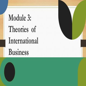 Module 3 IB.pptx Theoriesnof international Business | PPTX
