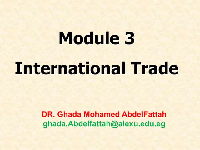 International trade theory | PPT
