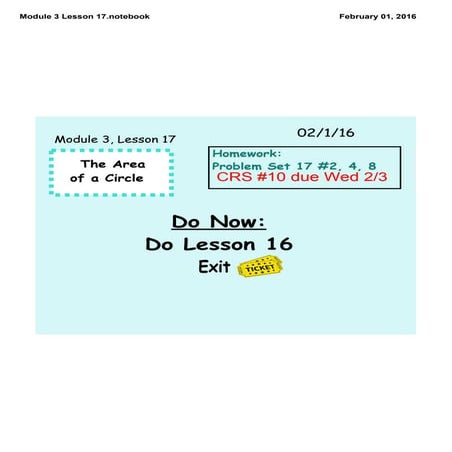 Module 3 lesson 17 | PDF