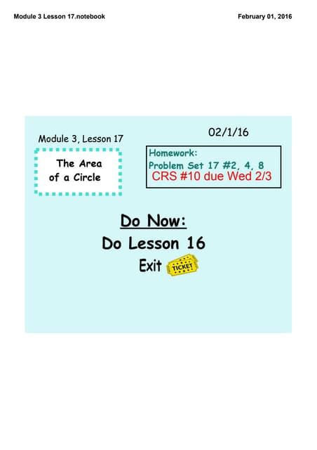 Module 3 lesson 16 | PDF