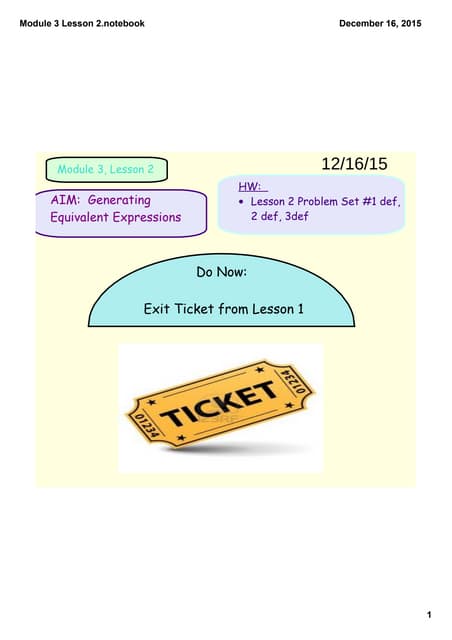 Module 3 lesson 3 | PDF