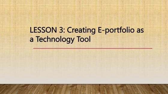 Creating ePortfolio as a Technology Tool | PDF | Desktop Publishing ...