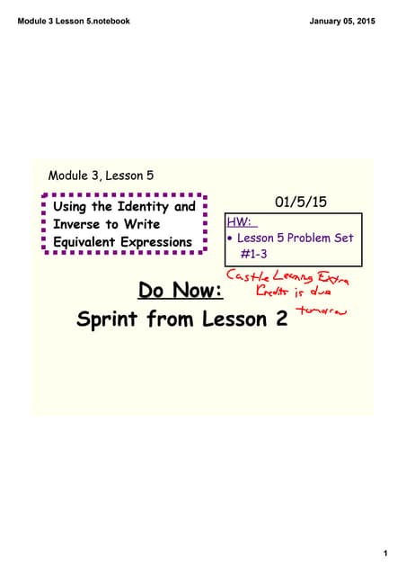 Module 6 lesson 11 version 2 | PDF