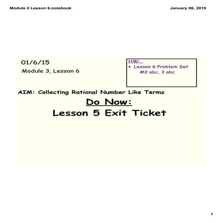 Module 3 lesson 6 | PDF