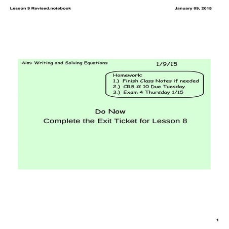 Module 3 lesson 9 | PDF