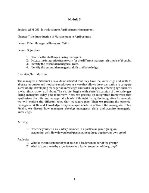 ABM 11_ORGANIZATION AND MANAGEMENT_Q1_W1_Mod1.pdf | Executive ...