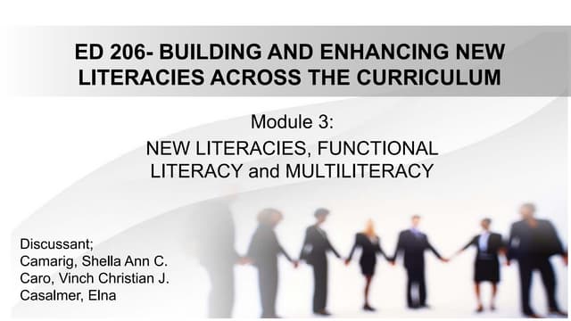 21ST CENTURY LITERACY FROM TRADITIONAL TO MODERN | PPTX
