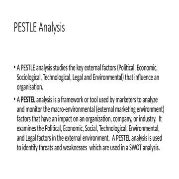 Pestle analysis | PPTX