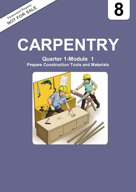 Basic Hand Tools for Carpentry Work | PPT