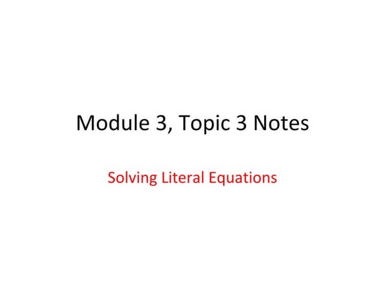 Module 5 topic 2 notes | PPT