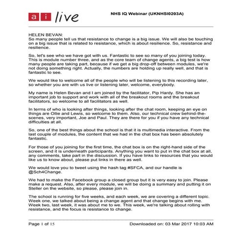 School for Change Agents - Module 5 | PDF