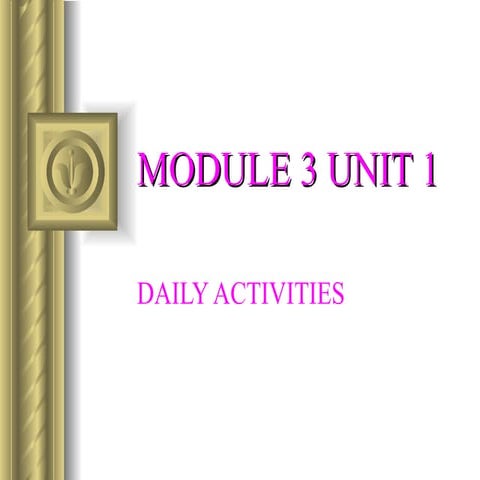 Module 3 unit 1 | PPT