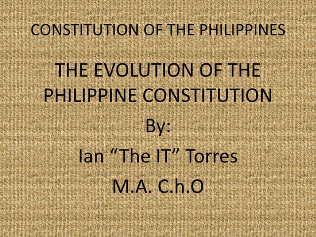 The 1987 philippine constitution | PPTX