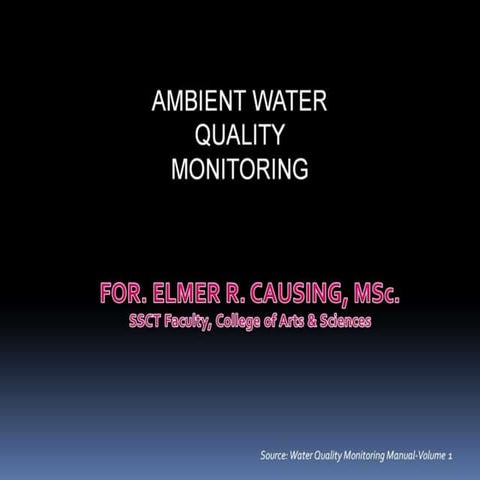 Module 3 Water Quality Monitoring | PPT