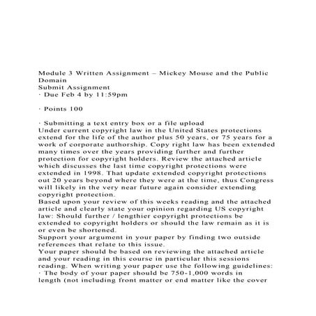 Module 3 Written Assignment – Mickey Mouse and the Public .docx