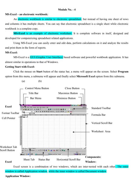 The Microsoft excel and its parts and functions.pptx