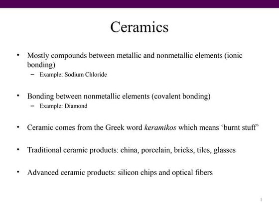 Module 7 - Ceramics, Structures and properties of ceramics | PDF ...