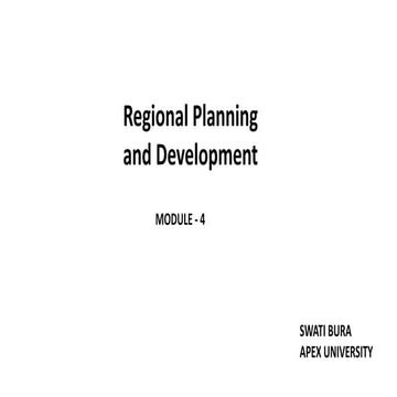 Regional Planning and Development, urban | PPTX