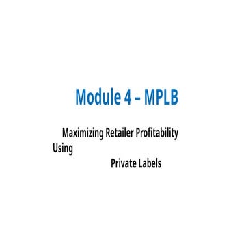 MPL Managing Pvt Label.pptx- Retailer Brand Portfolio | PPT