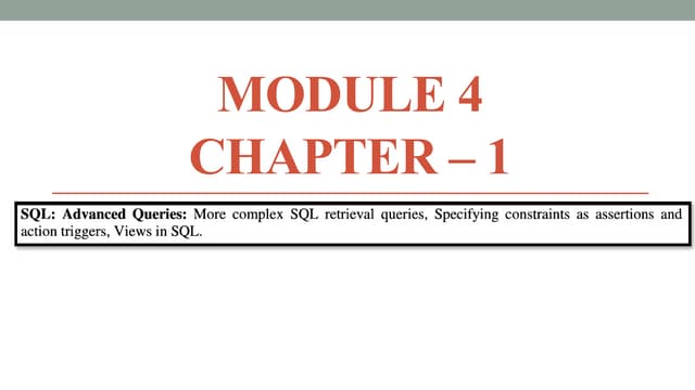 More Complex Sql And Concurrency Controlmodule 4pptx 5300
