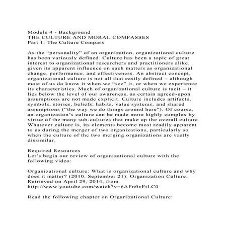 Resources for Papers 1 and 2Part 1 The Culture CompassAs the .docx