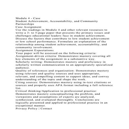 Module 4 - CaseStudent Achievement, Accountability, and Communit.docx