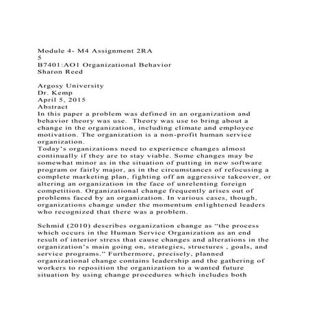 Module 4- M4 Assignment 2RA .docx