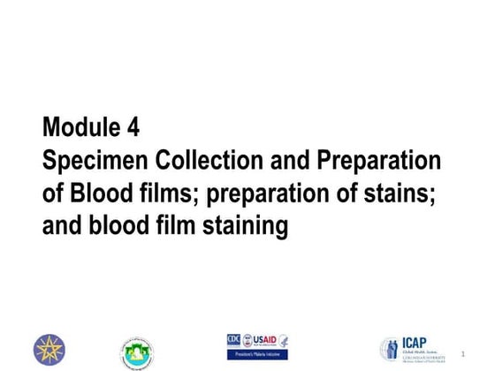 Preparation and staining of peripheral blood smear | PPTX