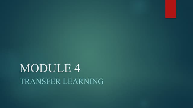 Transfer learning-presentation | PPTX