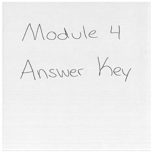 Module 4 answer key for homework | PDF