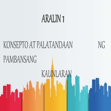 Module 4 aralin 1 konsepto at palatandaan ng pambansang kaunlaran | PPTX