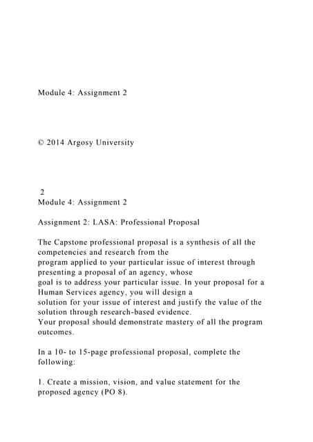 Module 4 Assignment 2 © 2014 Argosy Universi Docx