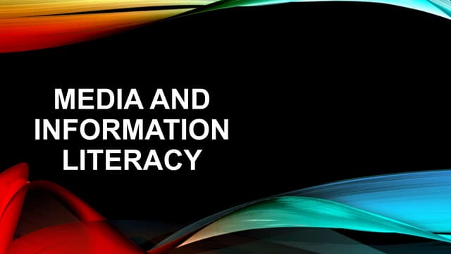 MIL-12 Evolution of Media LESSON 2 QUARTER 1 | PPTX